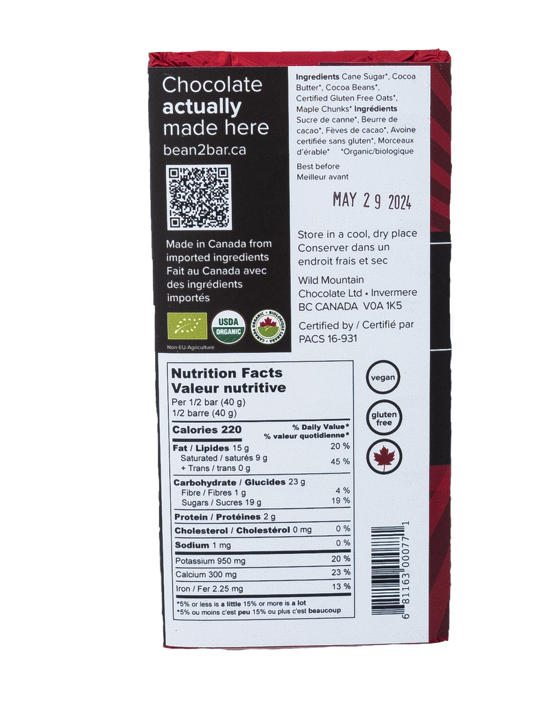 Canadian Maple – Wild Mountain Chocolate Ltd.